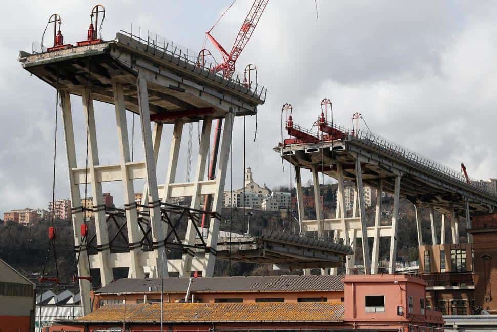 Workers Carefully Remove Remains of Collapsed Genoa Bridge - Biotech Today